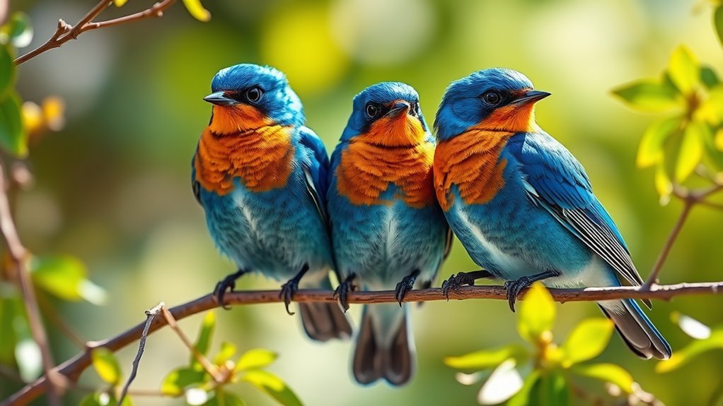 Identifying Blue Birds With Orange Chests: Species Guide